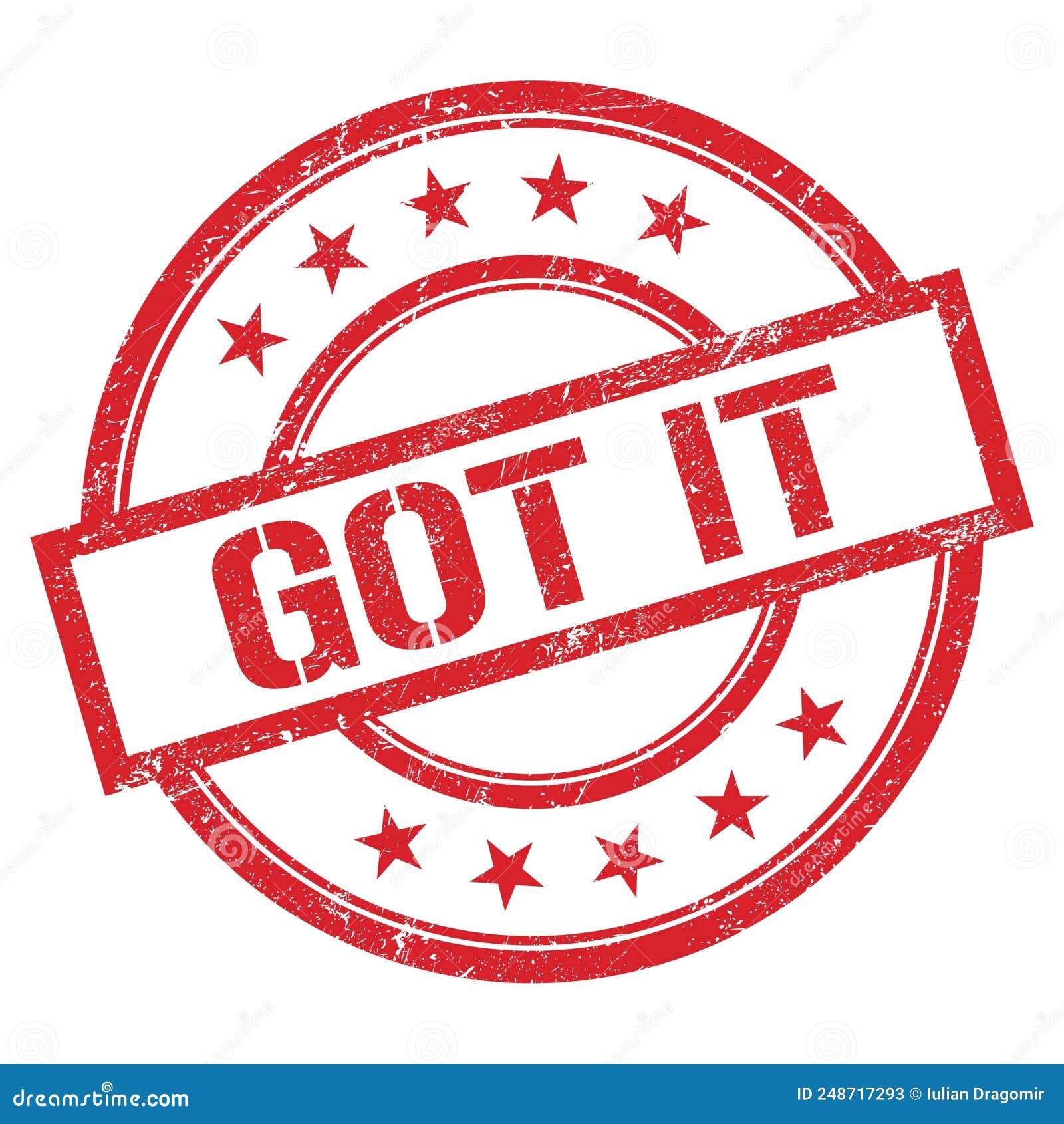 GOT it Text Written on Red Vintage Stamp Stock Illustration ...