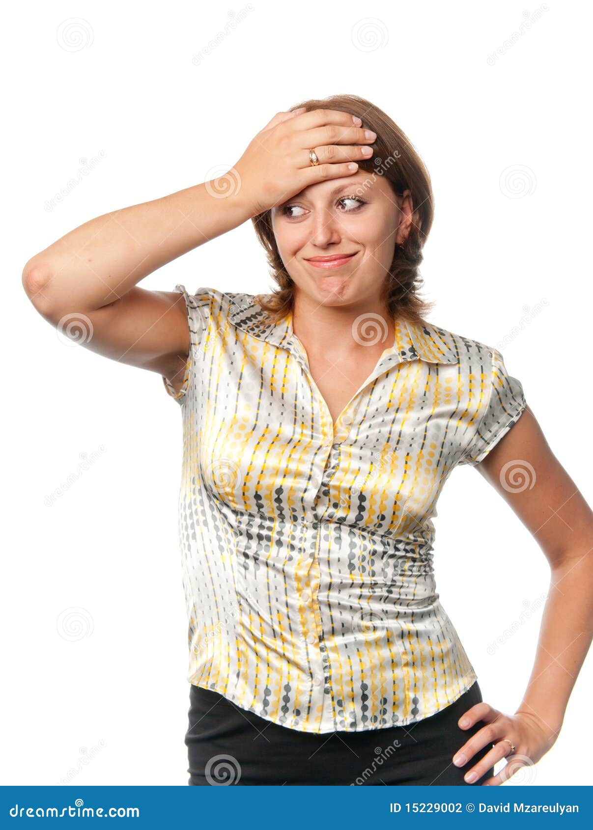 Got tired, but happy girl stock photo. Image of isolated - 15229002