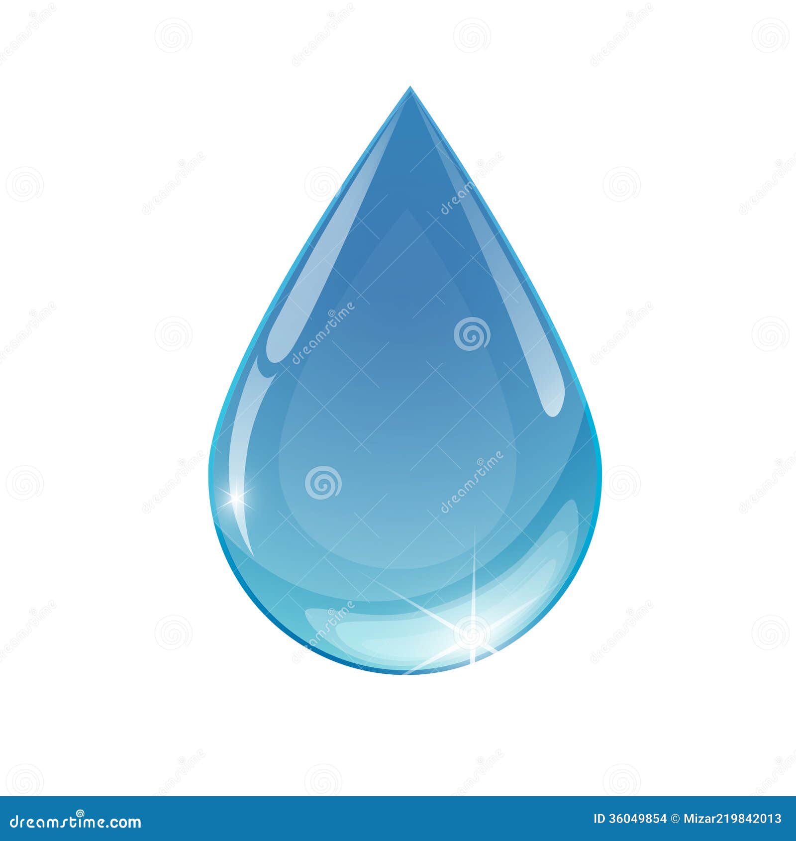 Gota azul para ilustração stock. Ilustração de orvalho - 36049854