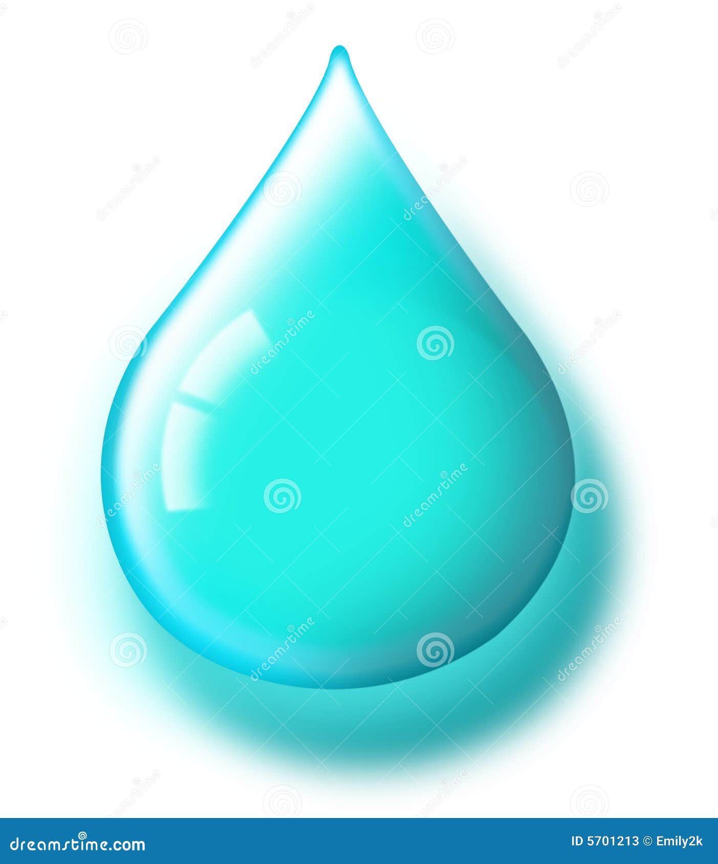 Gota del agua azul stock de ilustración. Ilustración de icono - 5701213