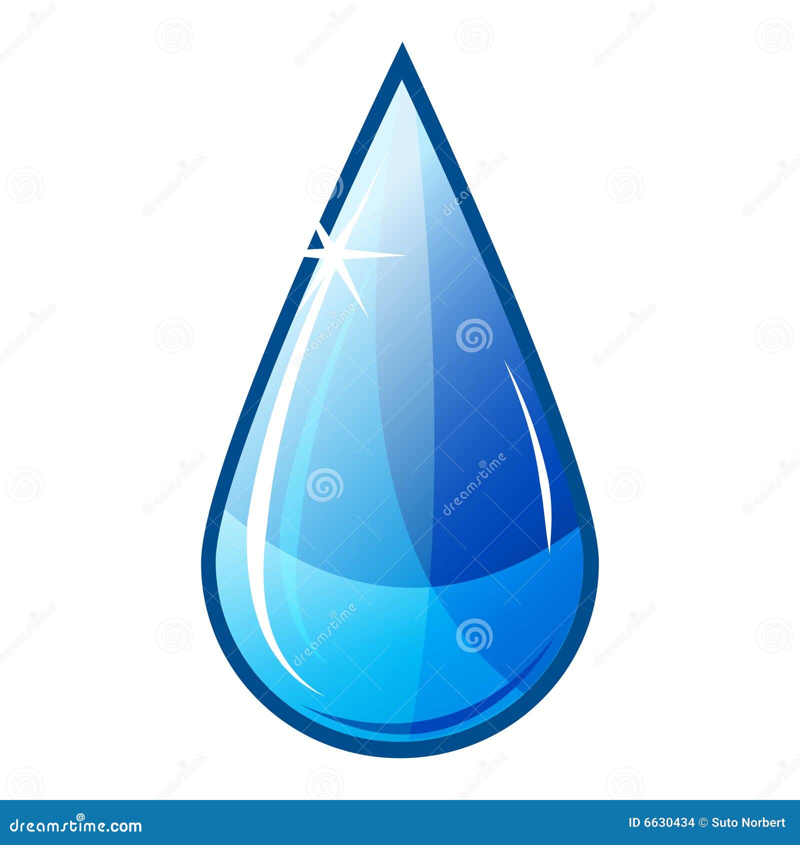 Gota del agua azul stock de ilustración. Ilustración de lluvia - 6630434