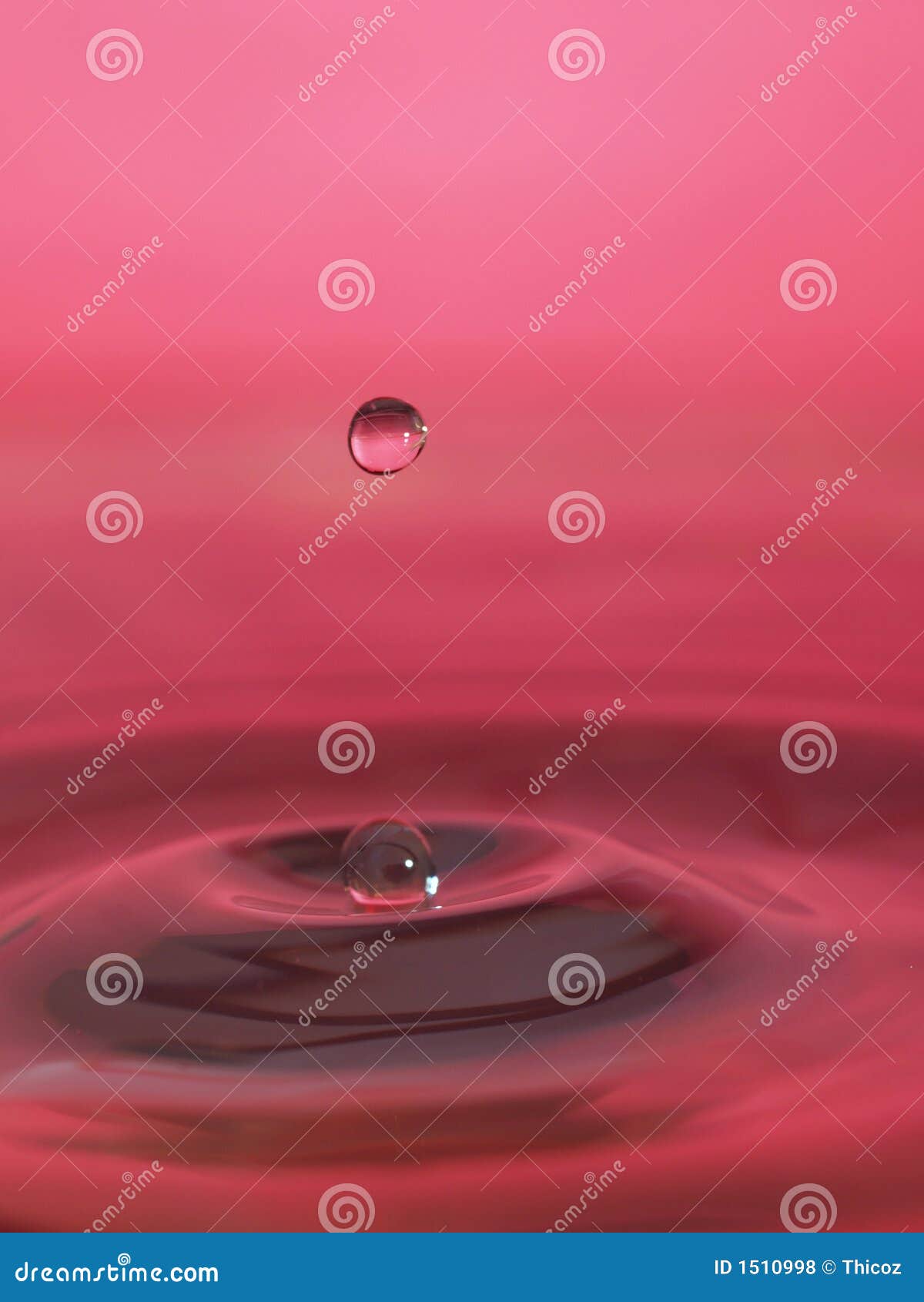 Gota del agua roja foto de archivo. Imagen de color, macro - 1510998