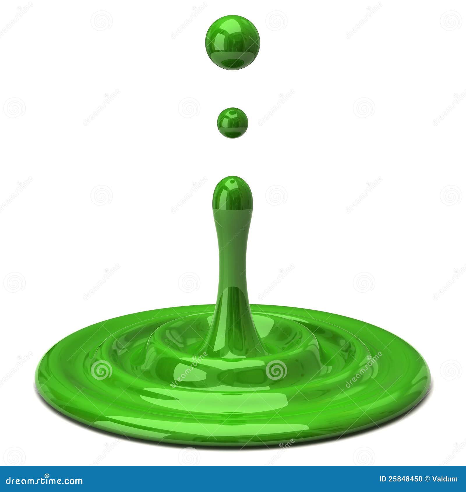 Gota del color verde stock de ilustración. Ilustración de brillante ...