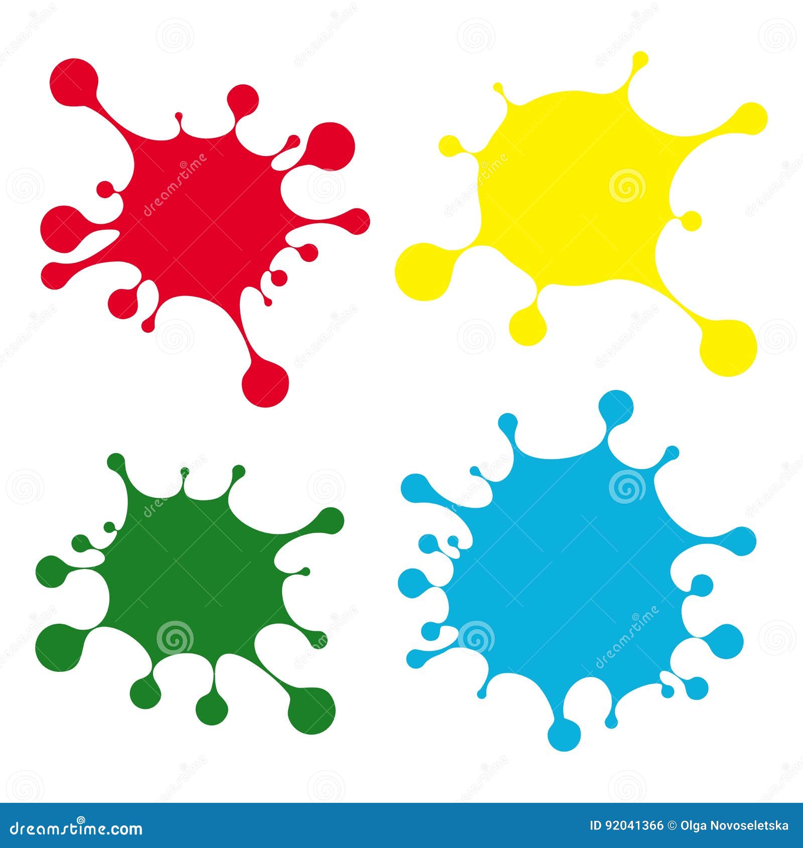 Gotas brillantes del color ilustración del vector. Ilustración de icono ...