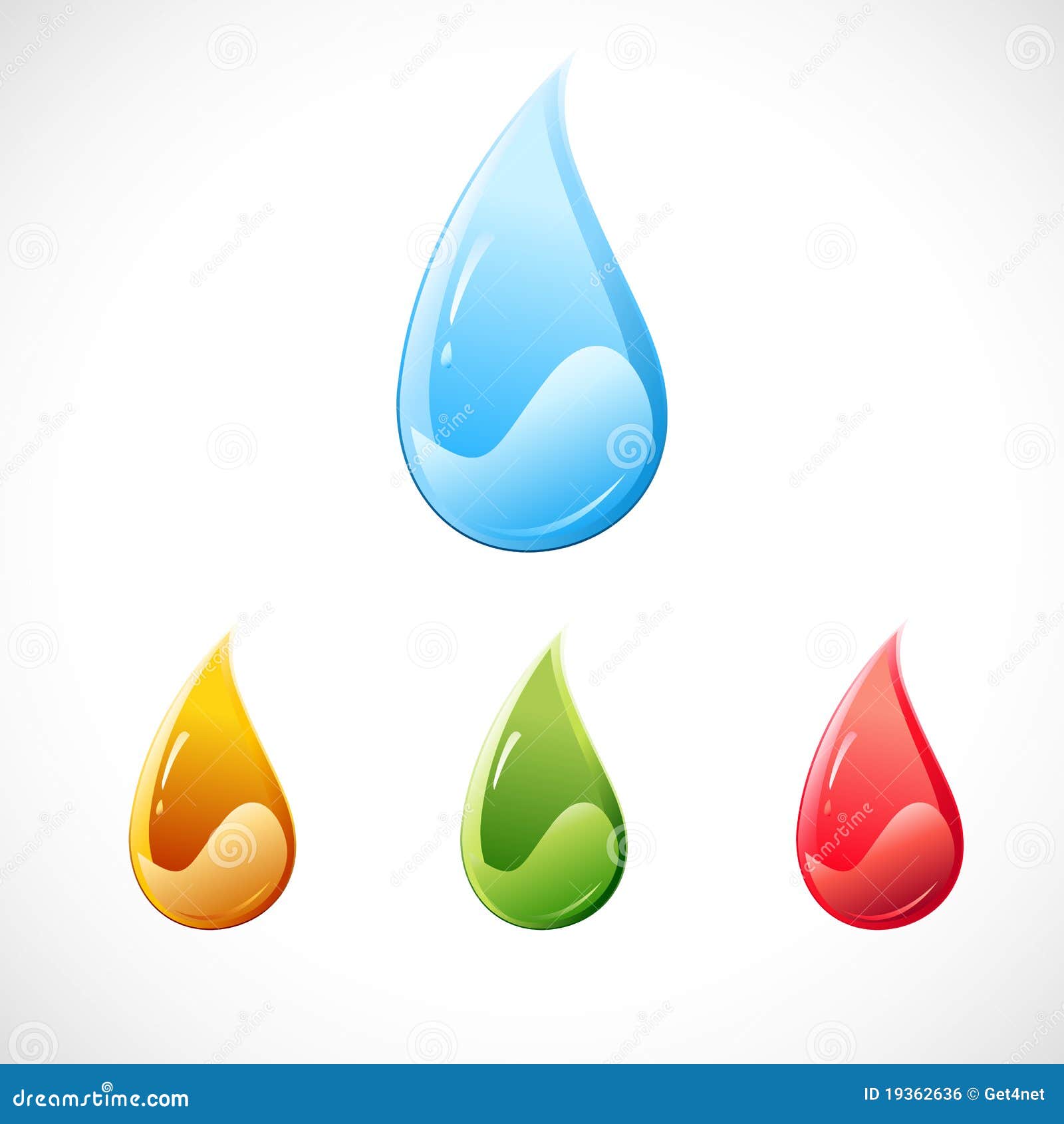 Gotas coloridas ilustración del vector. Ilustración de ilustraciones ...