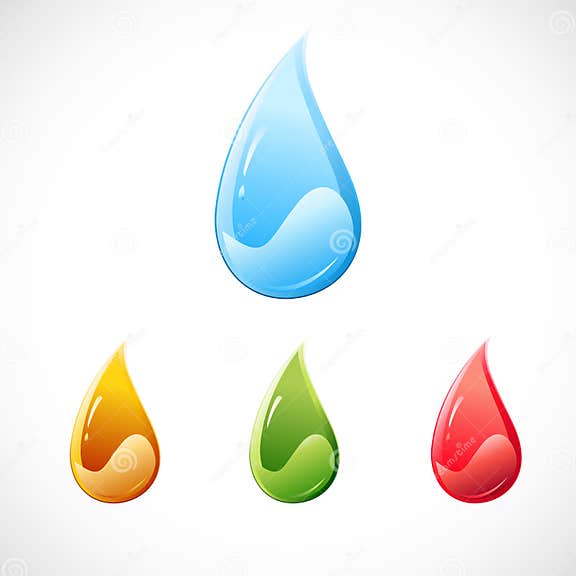 Gotas coloridas ilustración del vector. Ilustración de ilustraciones ...