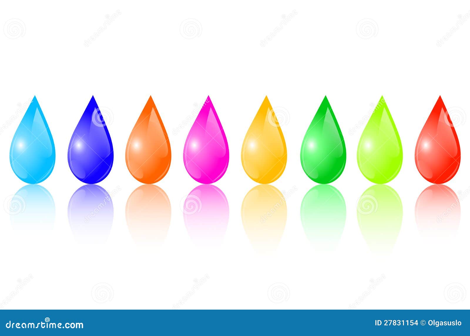 Gotas coloridas ilustração stock. Ilustração de imagem - 27831154