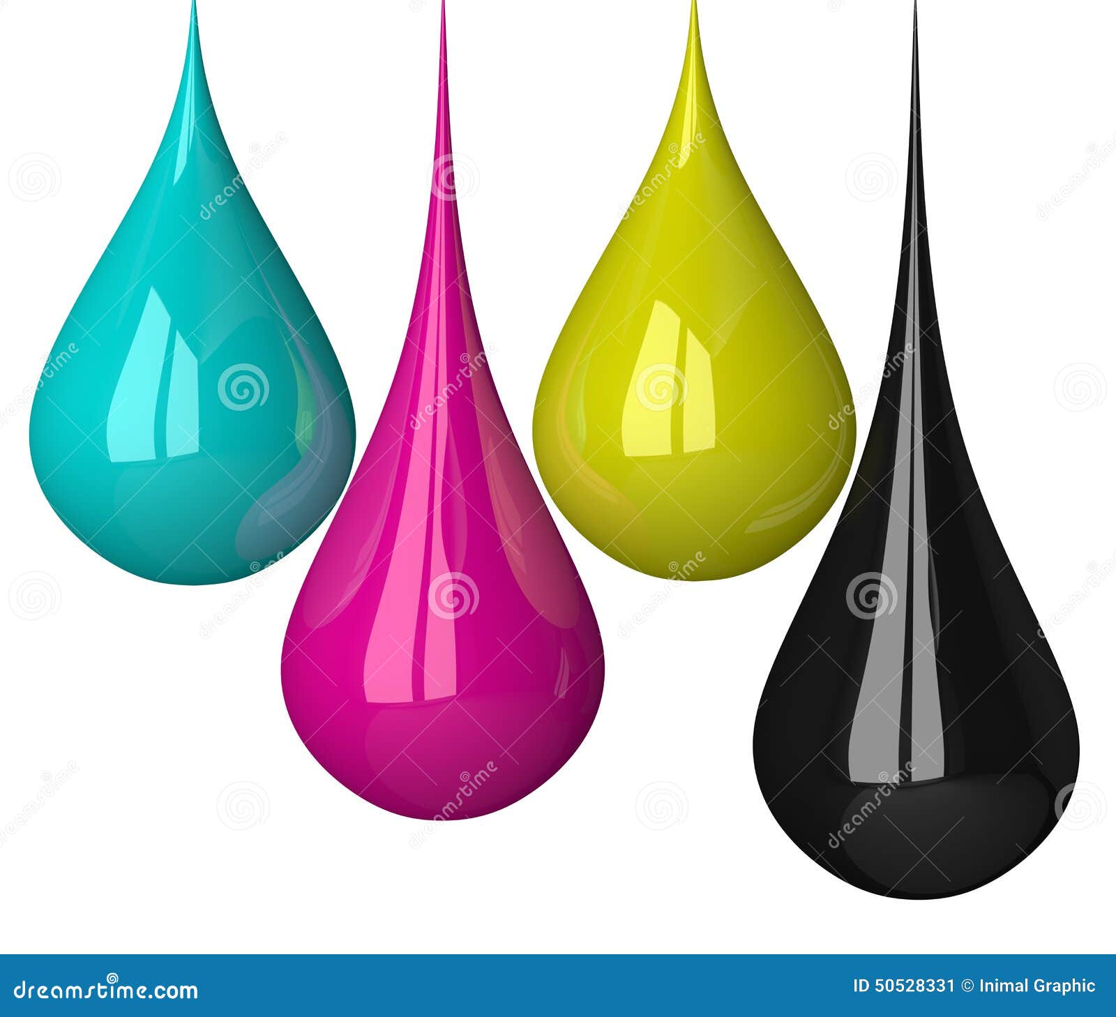 Gotas De Los Colores De CMYK Stock de ilustración - Ilustración de ...