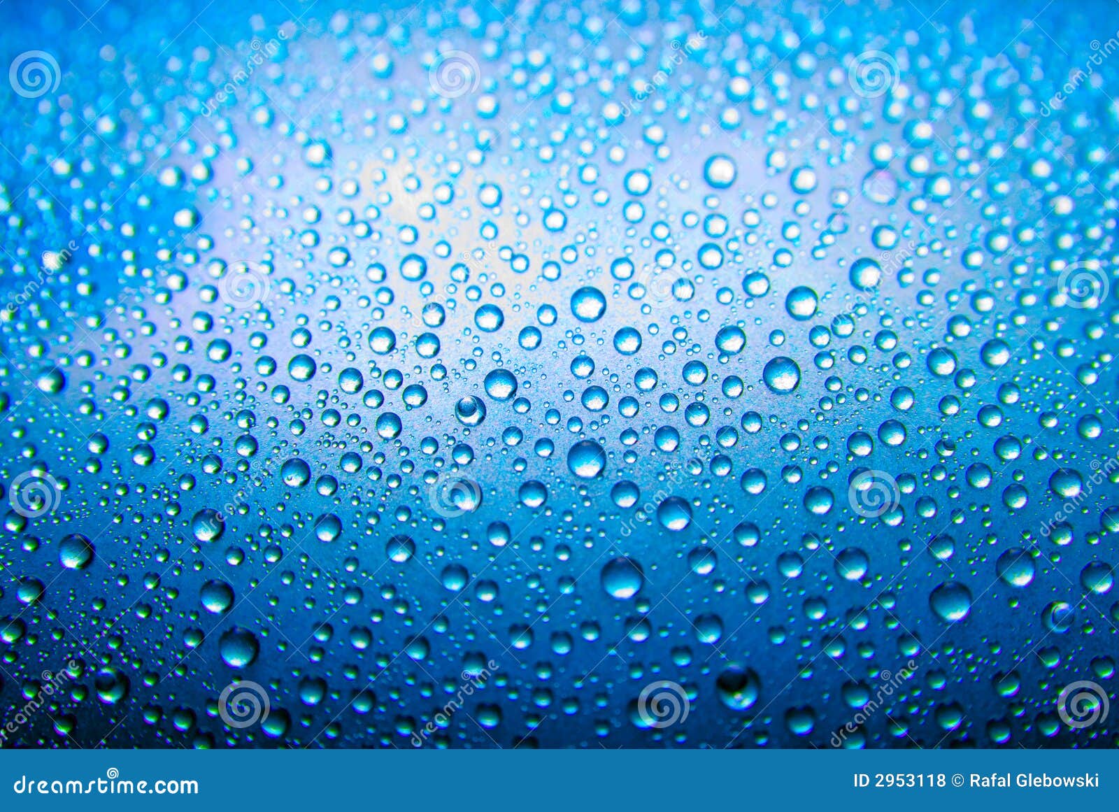 Gotas del agua azul foto de archivo. Imagen de gota, humedad - 2953118