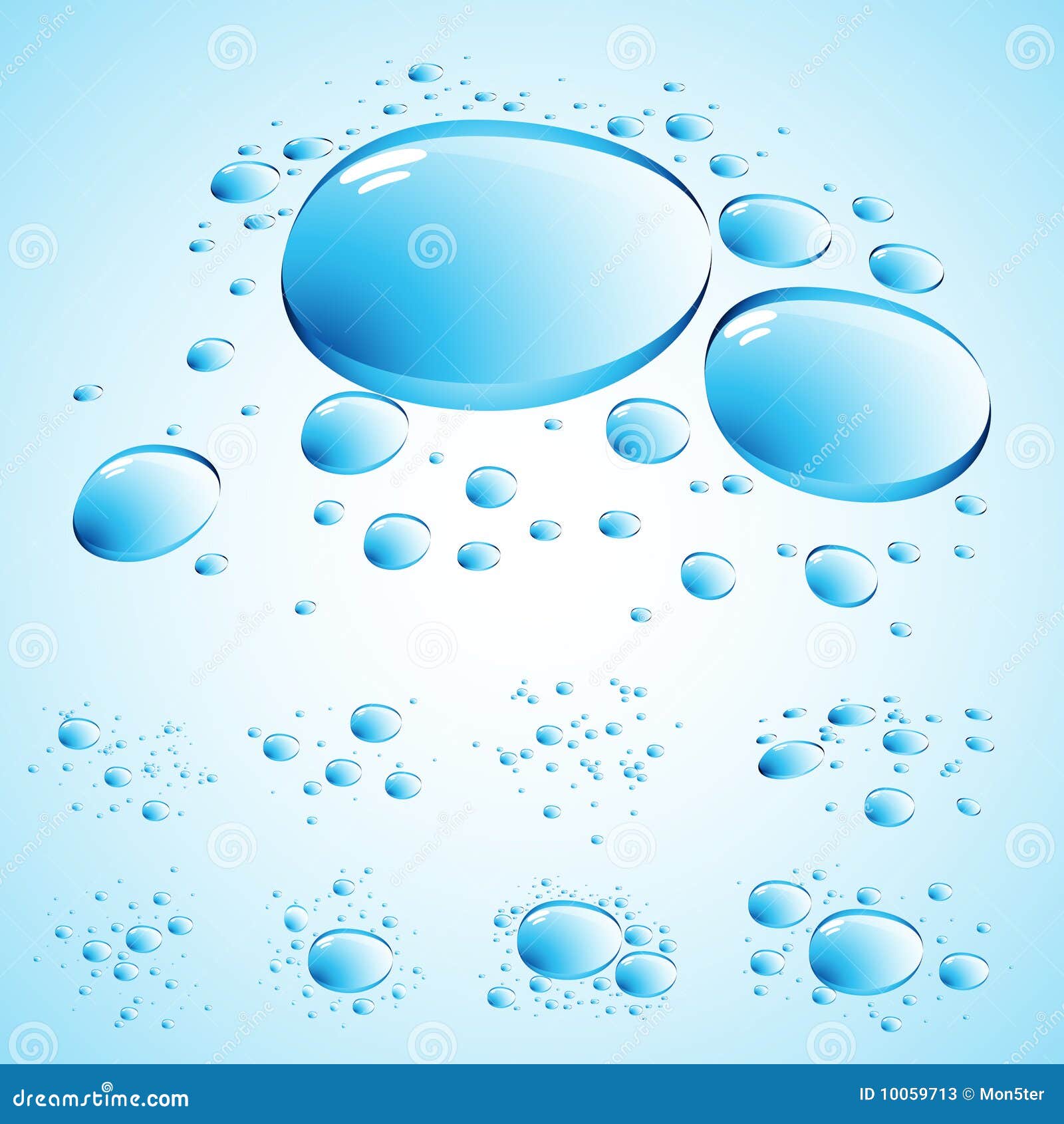 Gotas del agua. Vector. ilustración del vector. Ilustración de arte ...