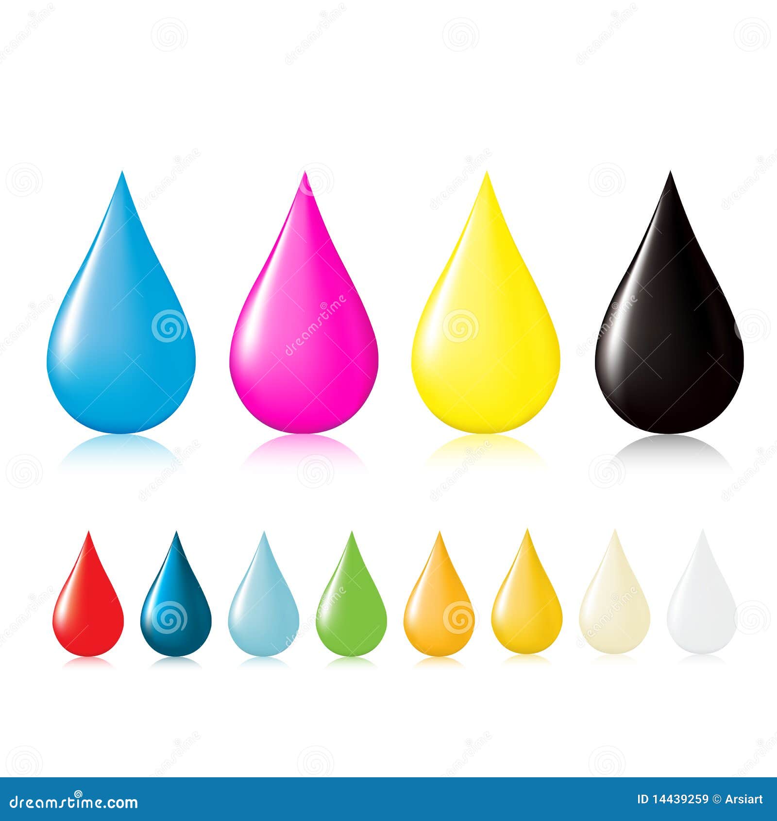 Gotas Multicoloras. Ilustración Del Vector. Ilustración del Vector ...