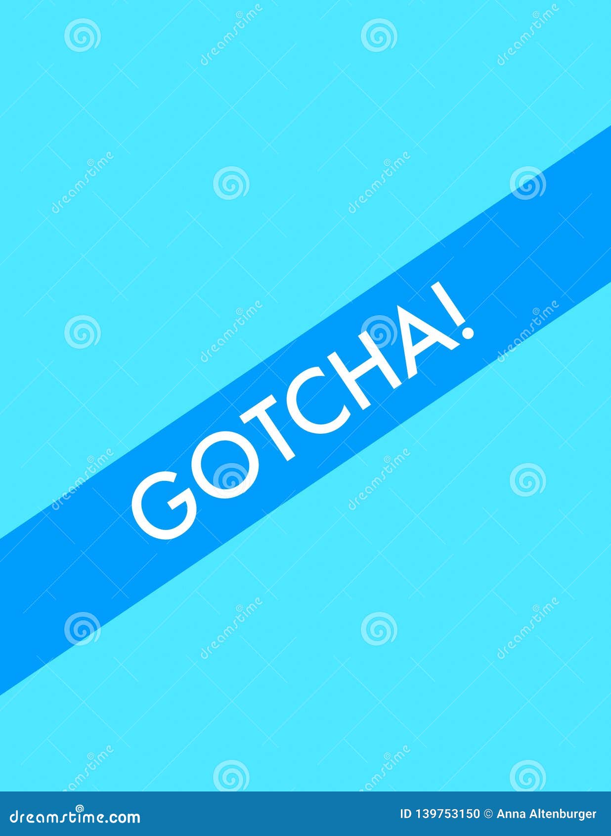 Gotcha Sign for April Fools Day Stock Illustration - Illustration of ...