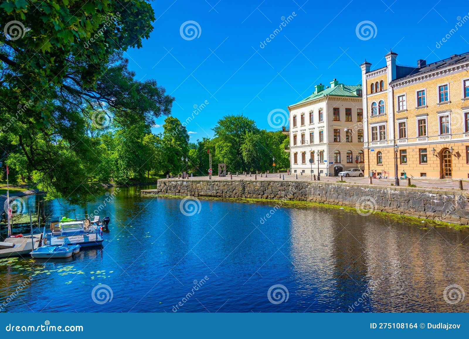 Goteborg, Sweden, July 10, 2022: View of a Channel in the Centra ...