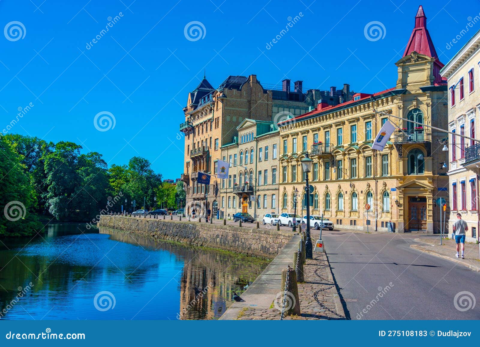 Goteborg, Sweden, July 10, 2022: View of a Channel in the Centra ...