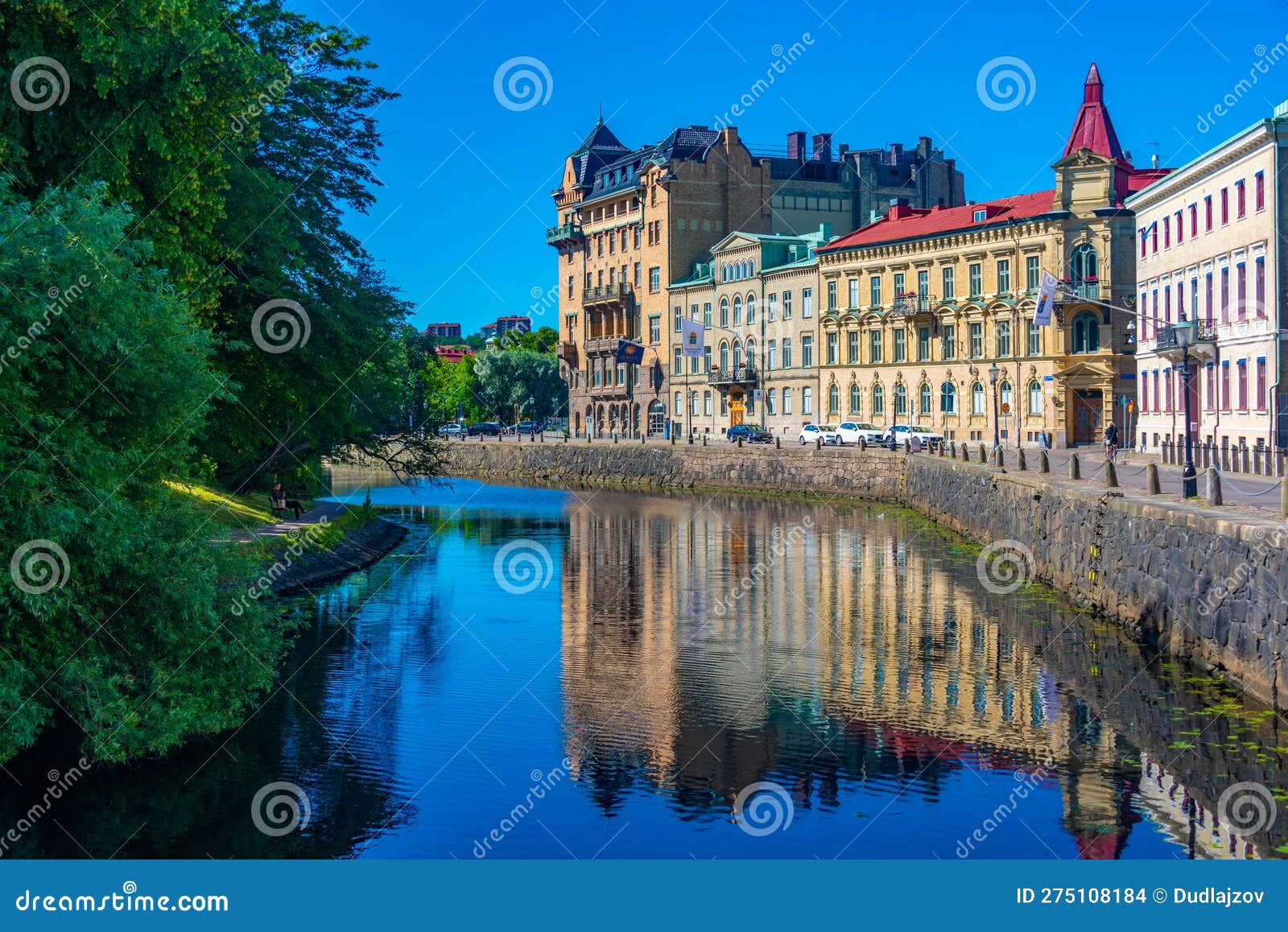 Goteborg, Sweden, July 10, 2022: View of a Channel in the Centra ...