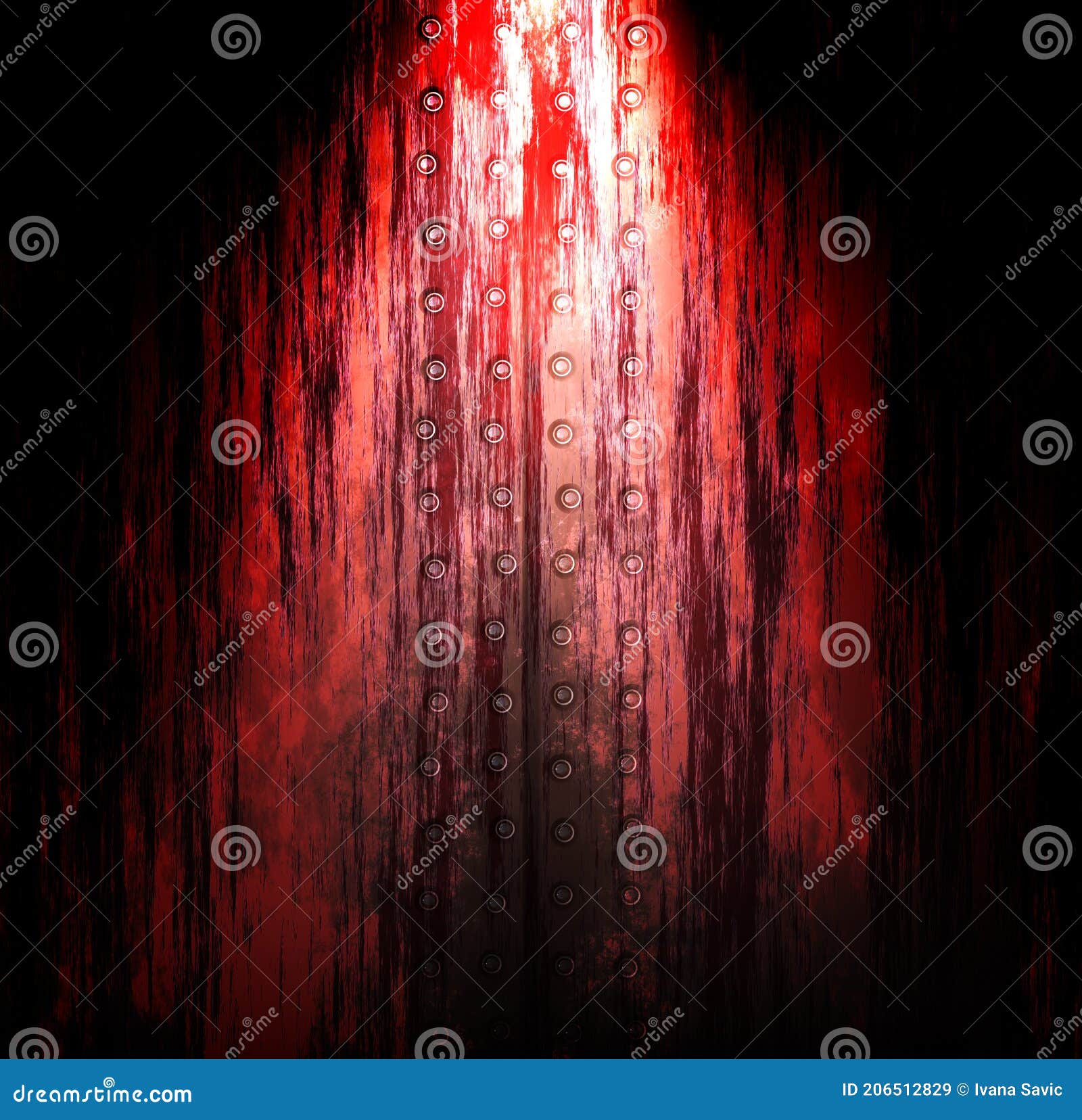 Goth Bloody Splashed Illuminated Metal Panel With Screw Bolt Royalty ...