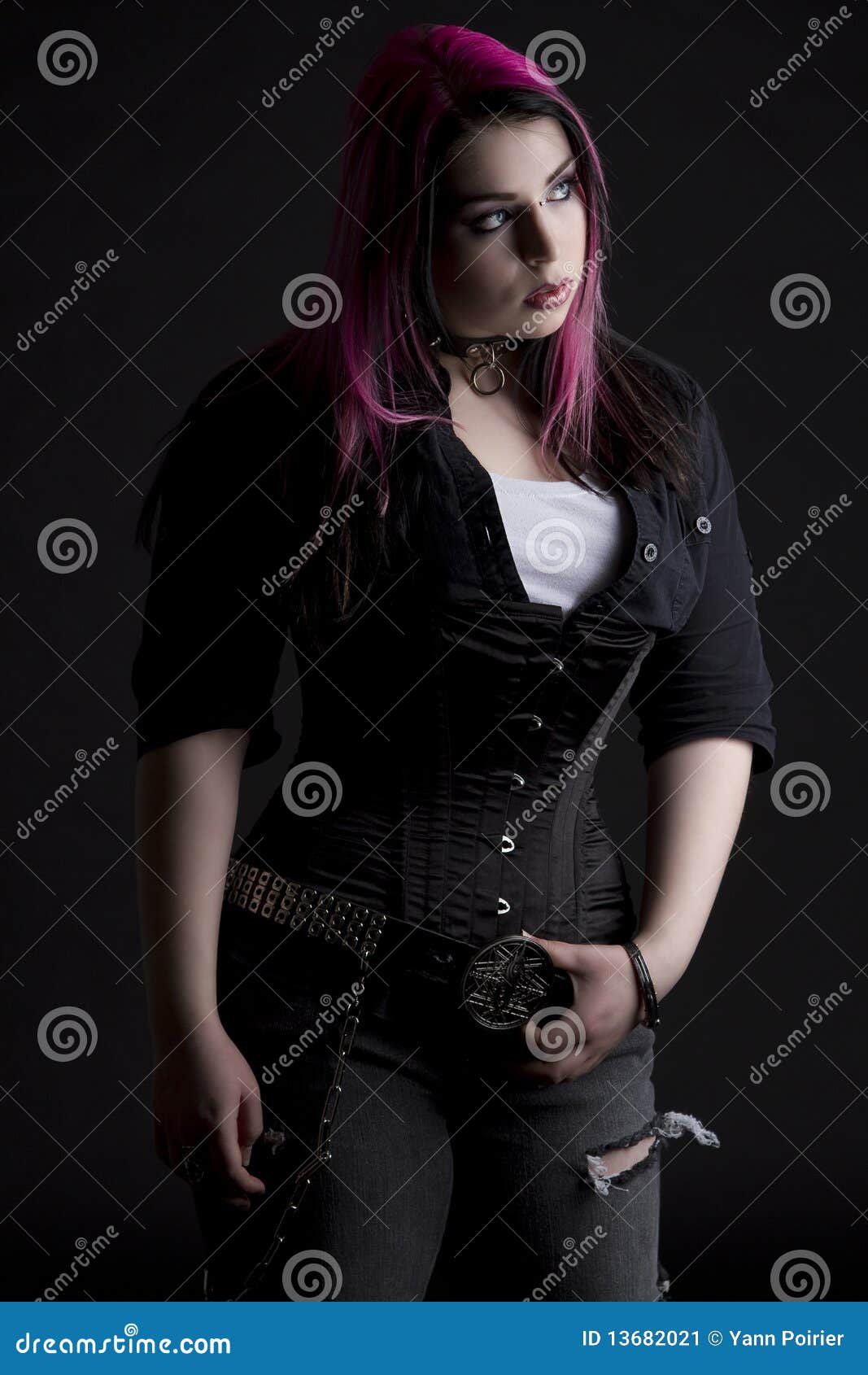 Goth girl stock image. Image of attractive, young, percing - 13682021