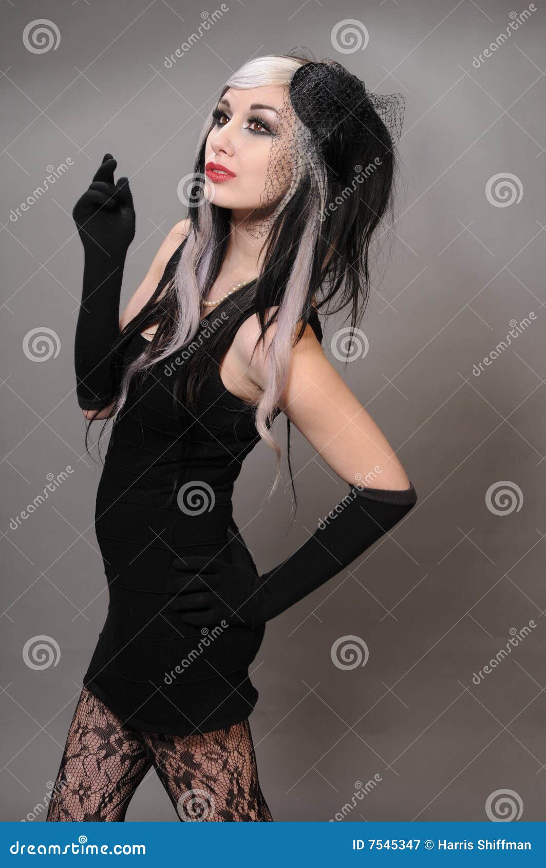 Goth girl stock image. Image of petite, short, pretty - 7545347