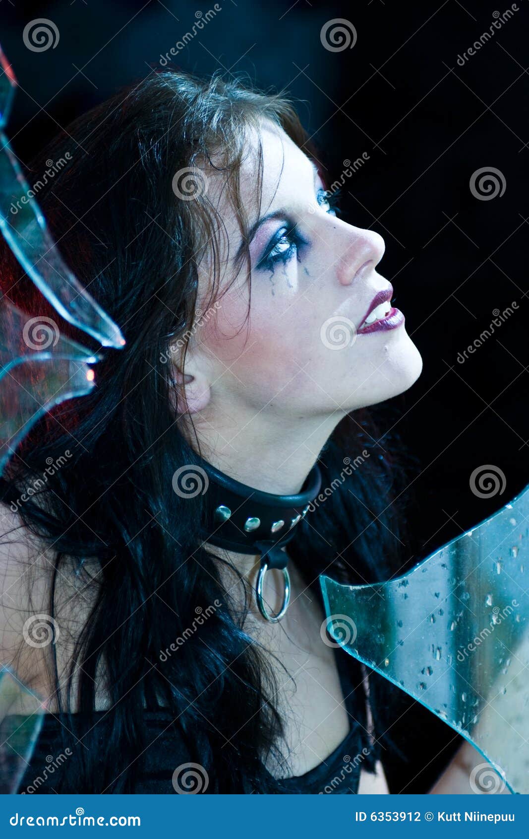 Goth Girl Portrait stock photo. Image of female, window - 6353912