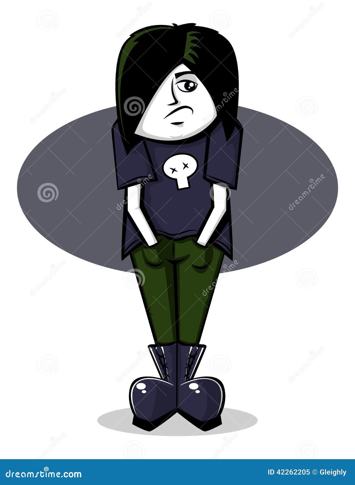 Goth ou Emo Character illustration de vecteur. Illustration du humain ...