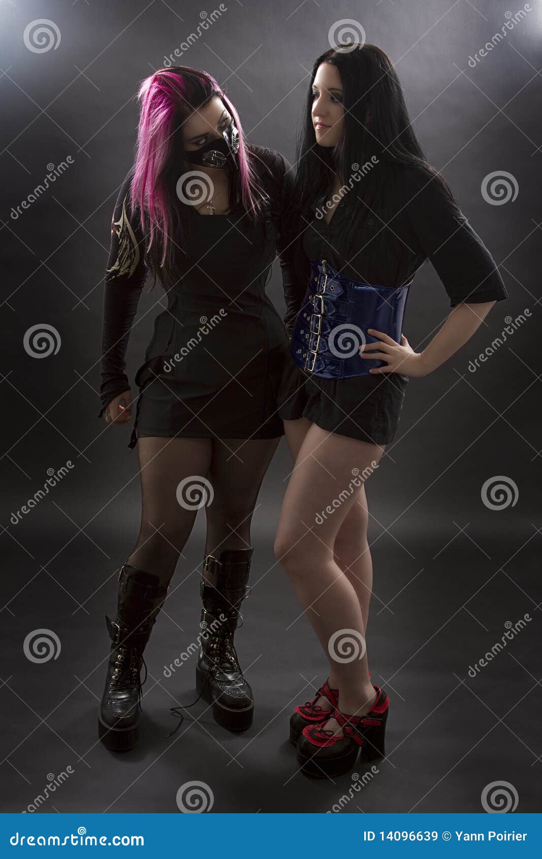 Goth slave and master stock image. Image of punk, fiction - 14096639