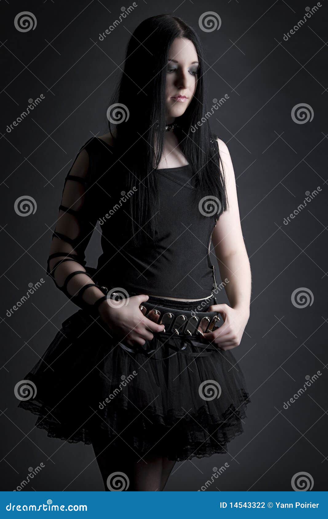 Goth in a tutu stock photo. Image of youth, black, adolescence - 14543322