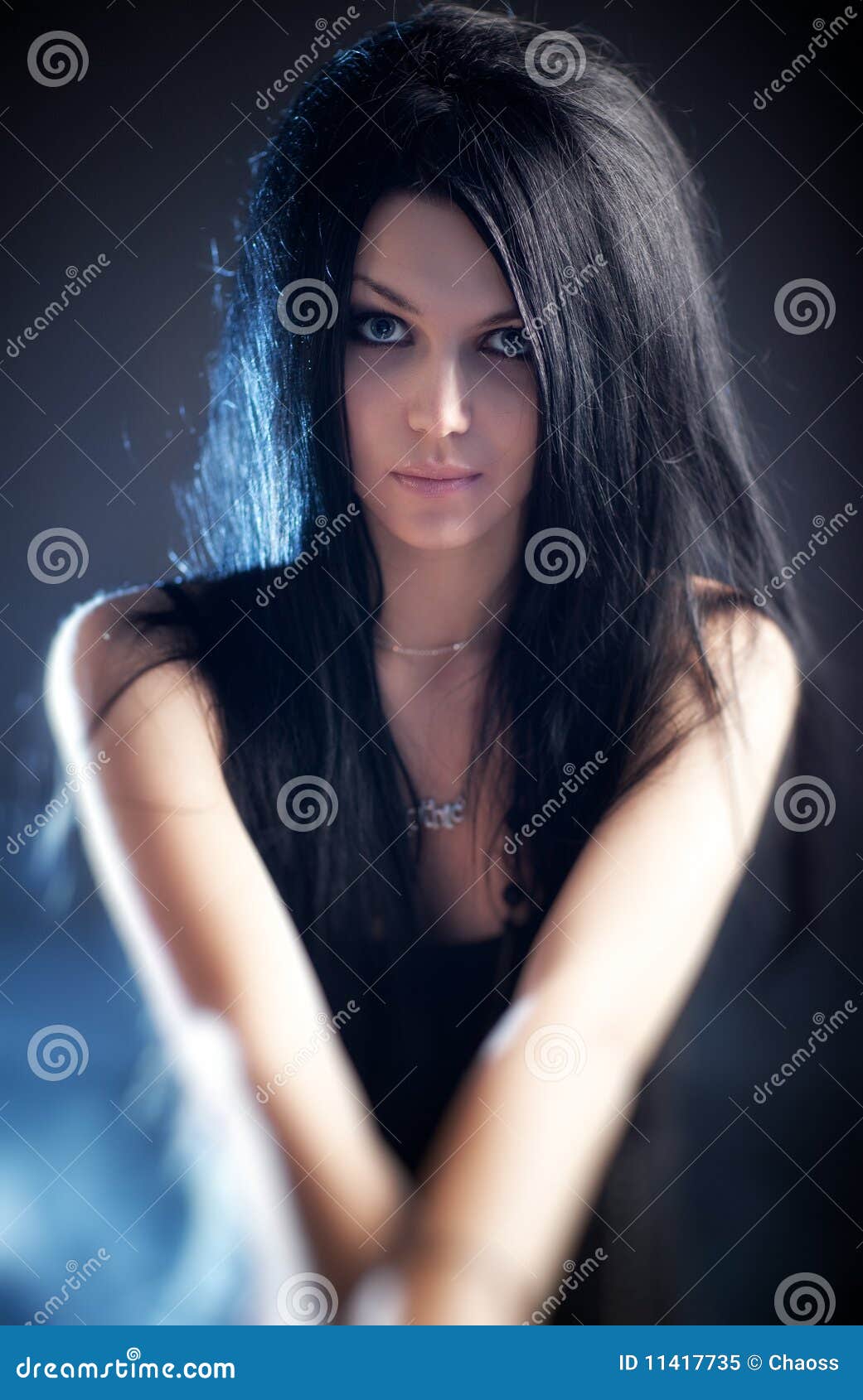 Goth woman portrait stock image. Image of portrait, girl - 11417735