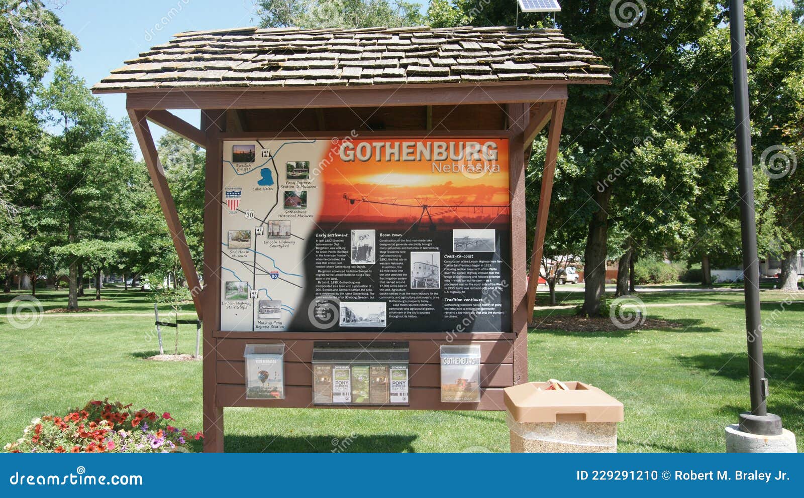 Gothenburg Nebraska Visitor Information Panel Editorial Image - Image ...