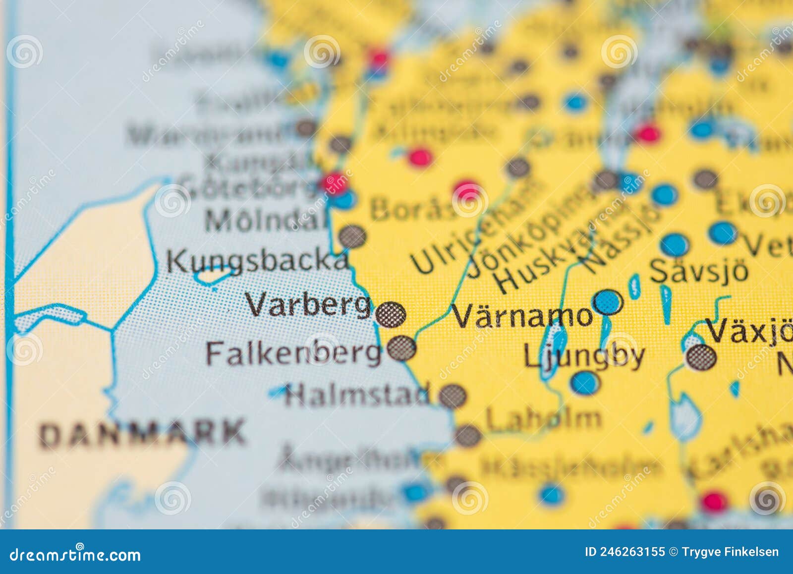 Map of Varberg in Sweden stock image. Image of geography - 246263155