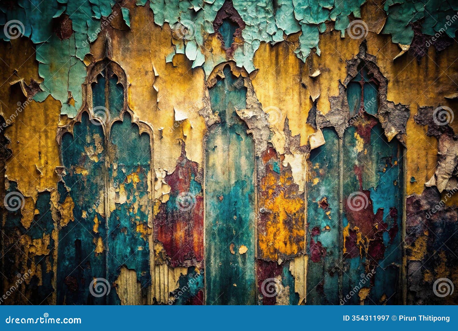 Gothic Allure: Distorted Seamless Decayed Texture - Generative AI Stock ...