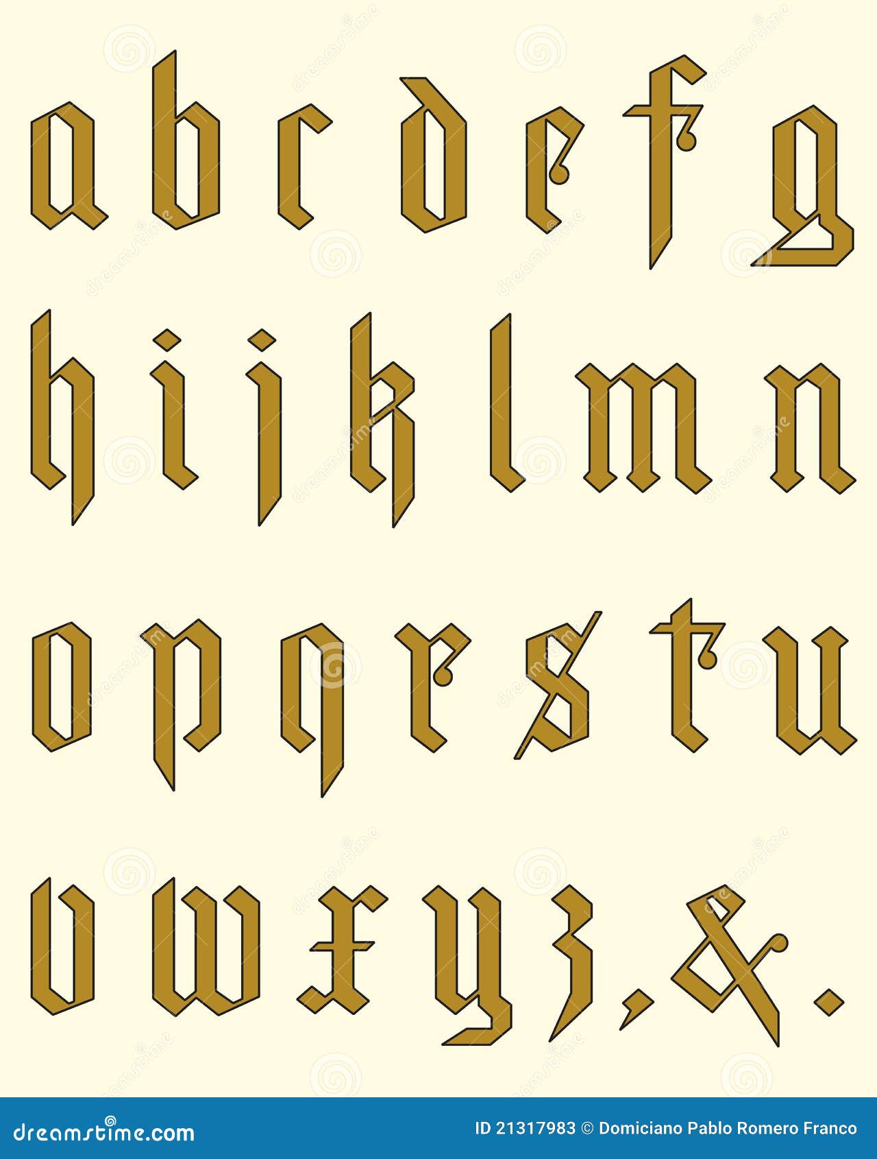 Gothic alphabet stock vector. Illustration of alphabetical - 21317983