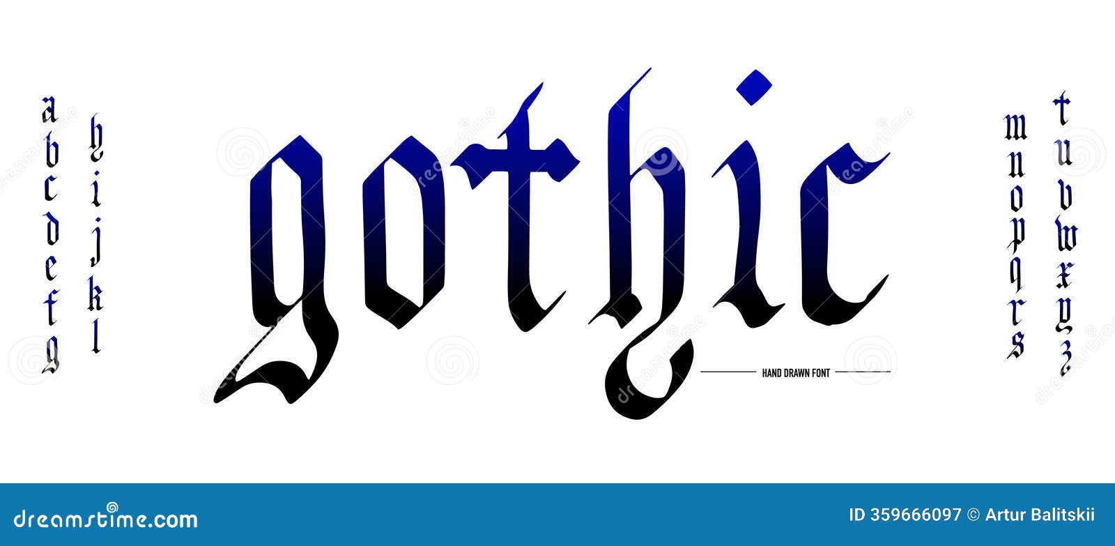 Gothic Alphabet Vector Illustration | CartoonDealer.com #28335720