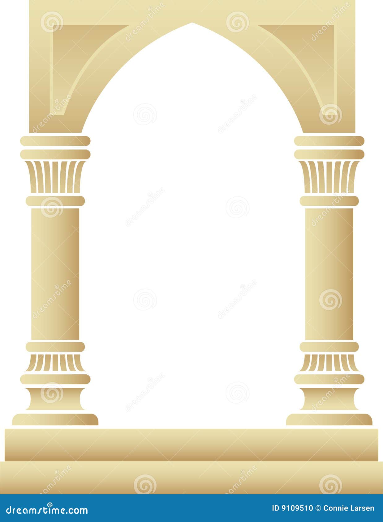 Gothic Arch Columns Frame/eps Vector Illustration | CartoonDealer.com ...