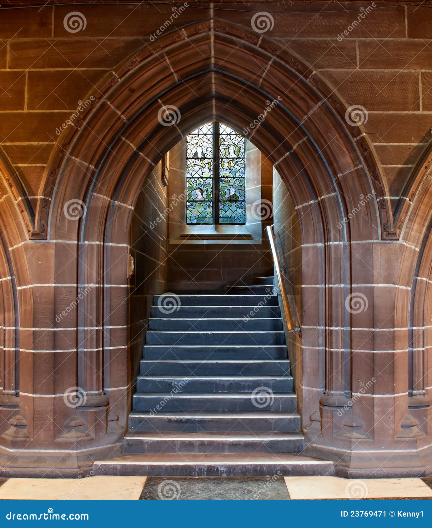Gothic Arched Doorway Inside Cathedral Stock Image - Image of arched ...