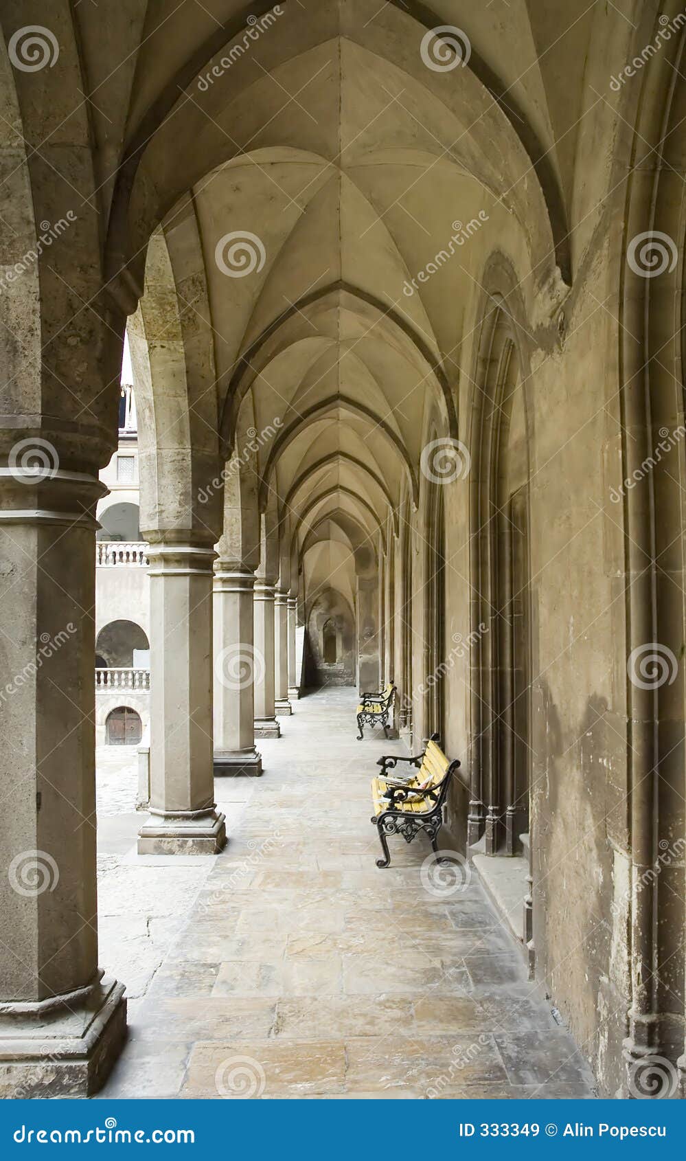 Gothic arches stock image. Image of tunnel, columns, gothic - 333349