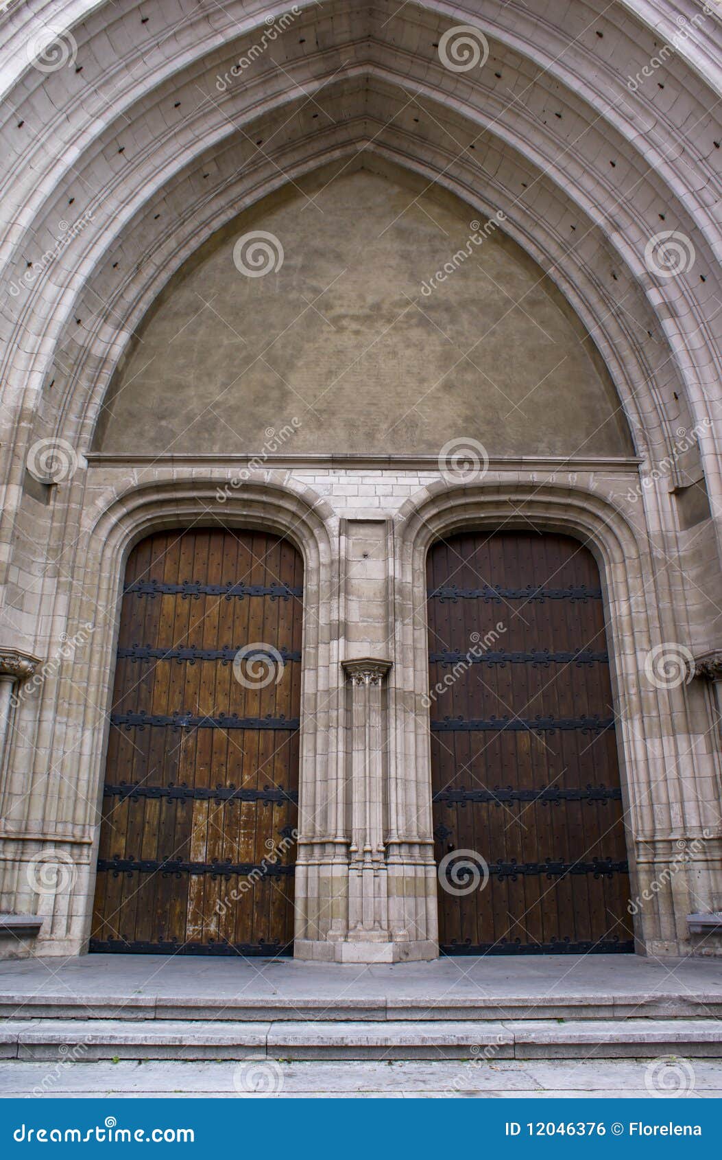 Gothic Architecture - Entrance of Cathedral Stock Photo - Image of ...