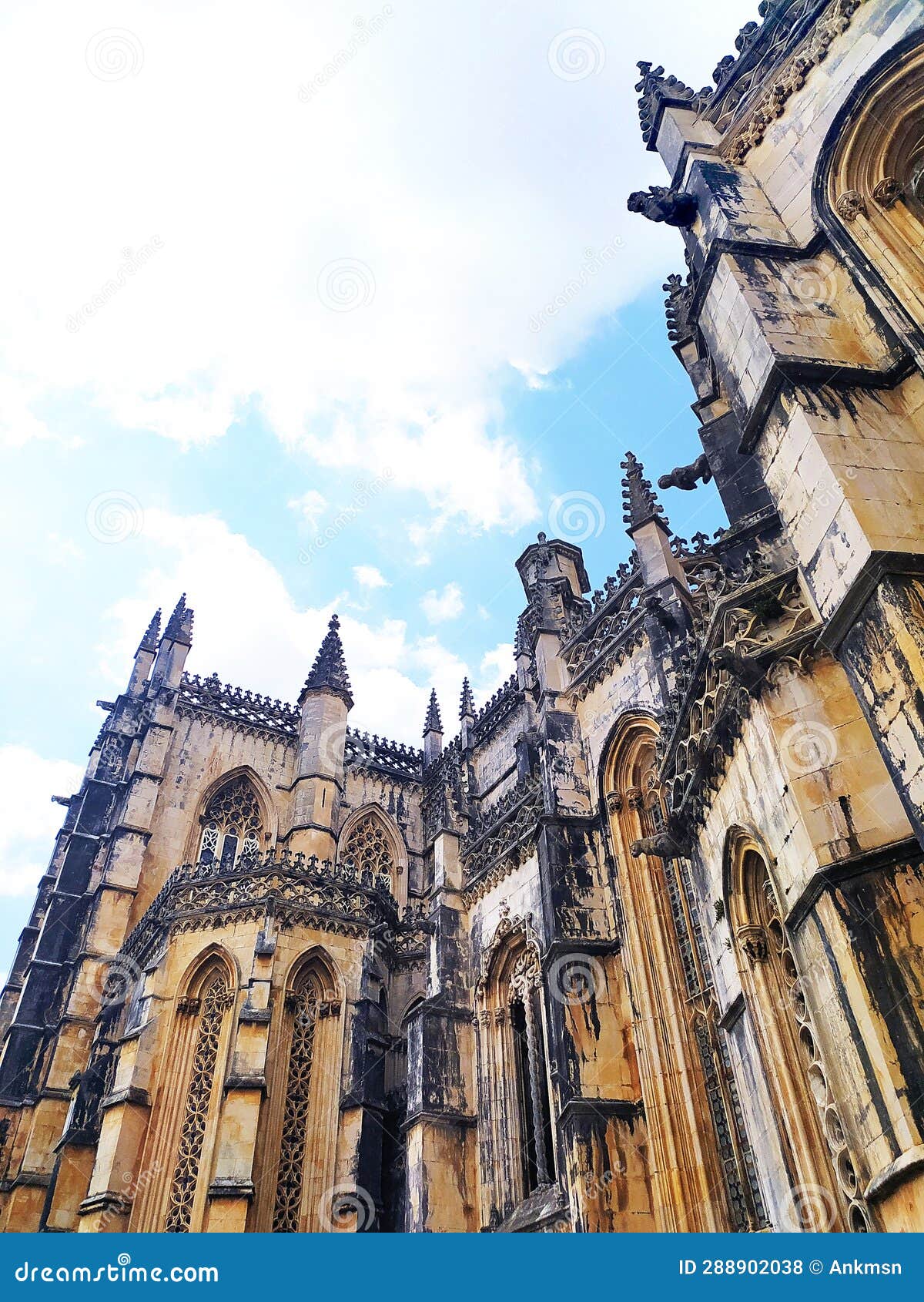 Gothic Architecture, External Walls of the Ancient Monastery Close Up ...