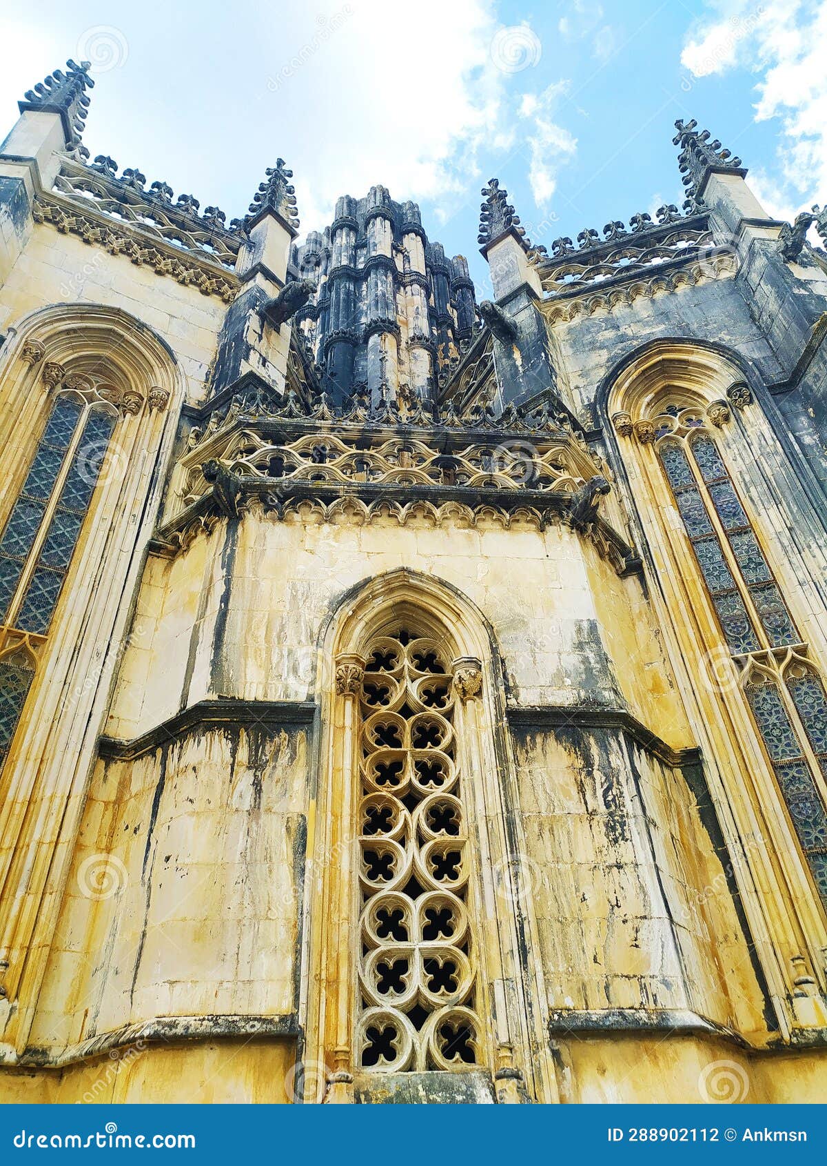 Gothic Architecture, External Walls of the Ancient Monastery Close Up ...