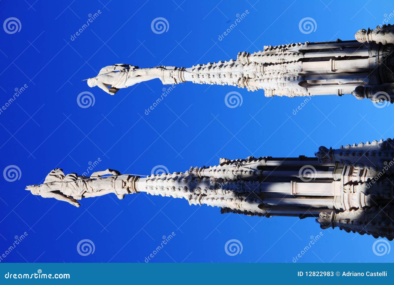 Gothic architecture spires stock image. Image of italy - 12822983