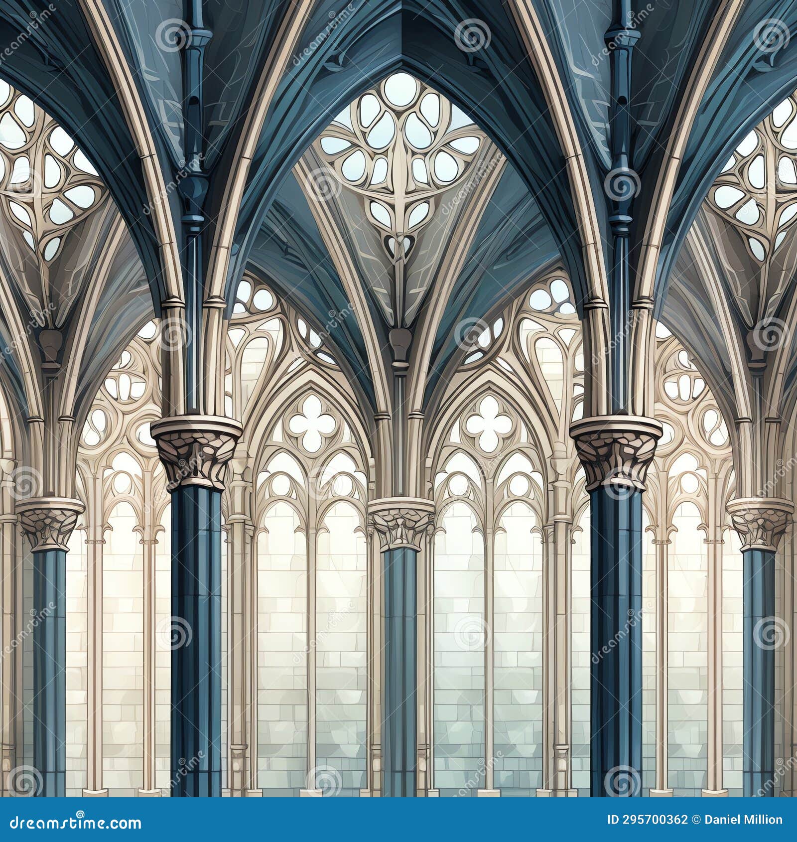 Gothic Archways Background, Design Seamless Pattern Royalty-Free Stock ...