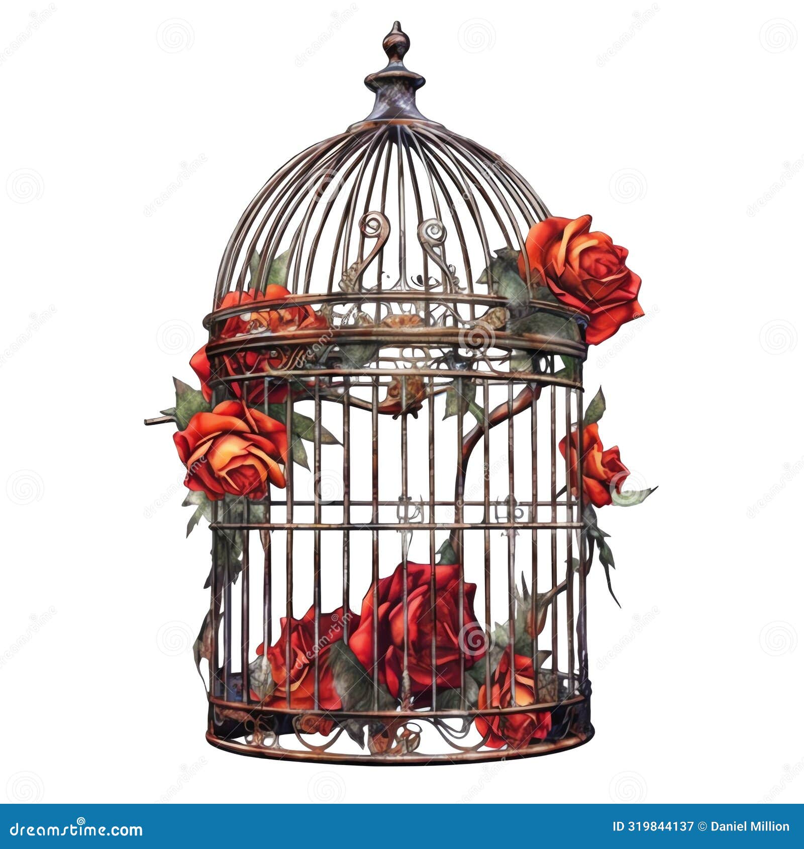 Gothic Bird Skull Vector Illustration | CartoonDealer.com #84087670