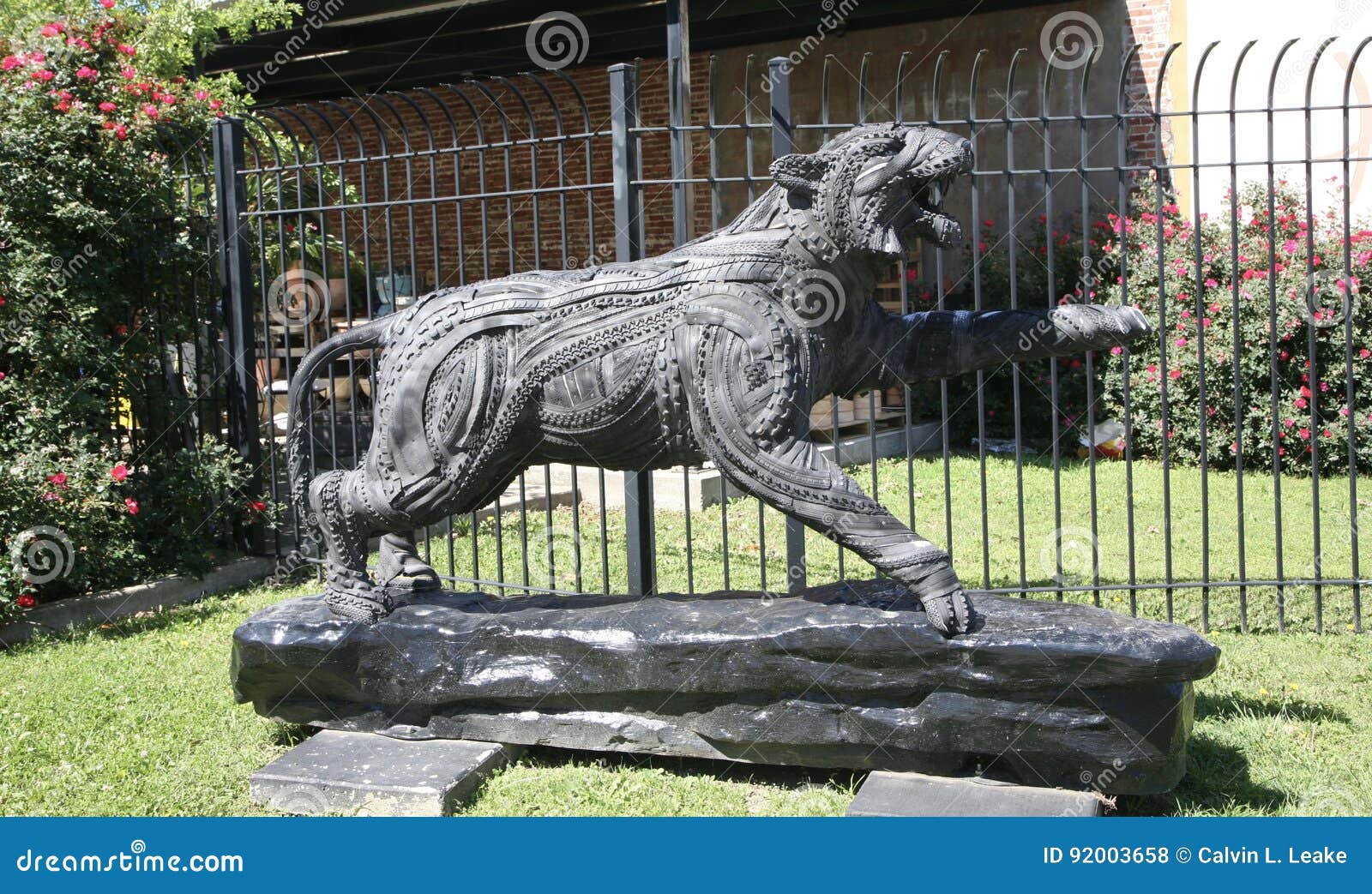 Gothic Black Tiger Statue editorial stock photo. Image of elvis - 92003658