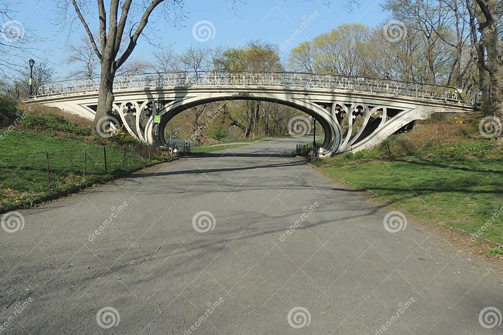 Gothic Bridge in New York City Stock Image - Image of white, city: 33733531
