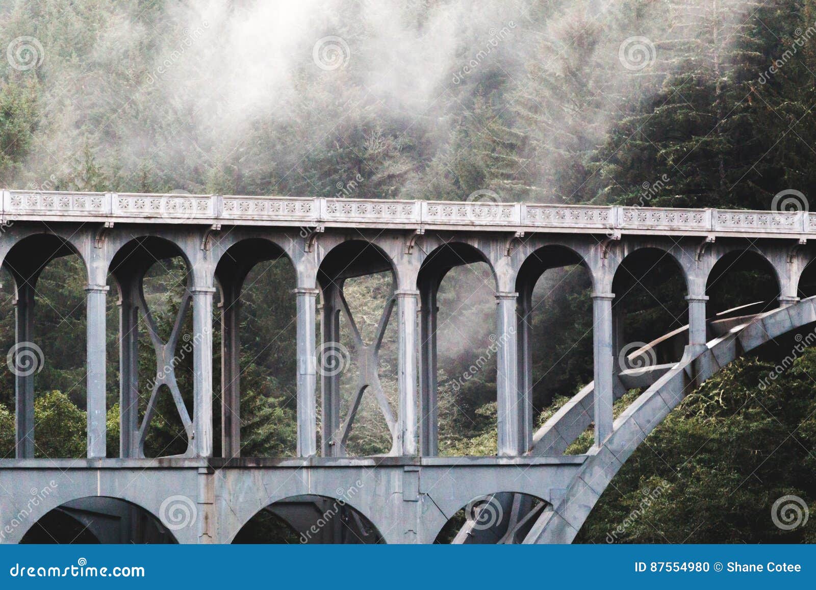 Gothic Bridge on the Pacific Coast Stock Photo - Image of bridge ...