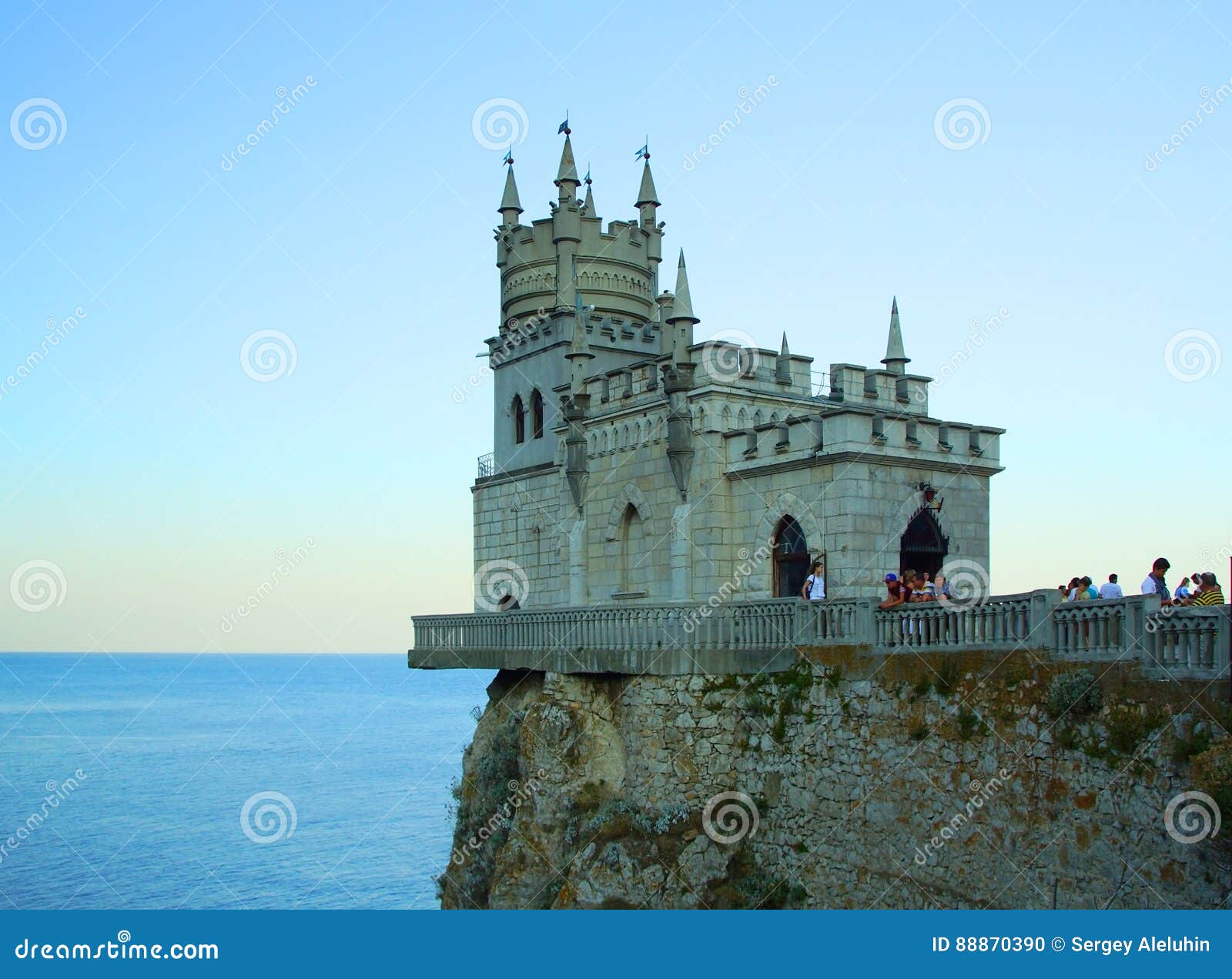 Gothic Castle on the Edge of the Cliff Above the Cliff Editorial Image ...