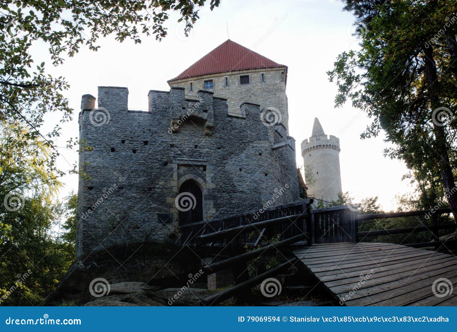 Gothic castle Kokorin stock photo. Image of roof, attraction - 79069594