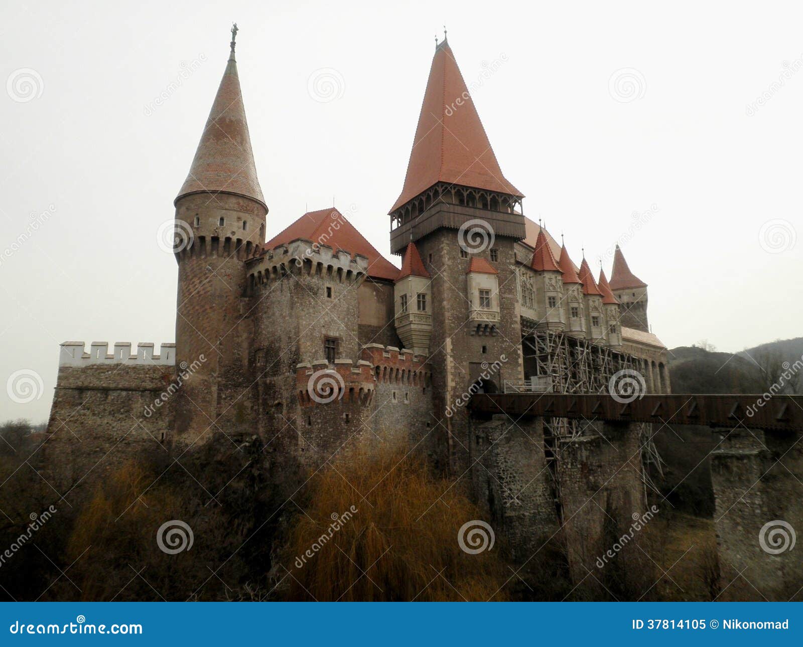 Gothic Castle in Transylvania Stock Image - Image of mistery ...