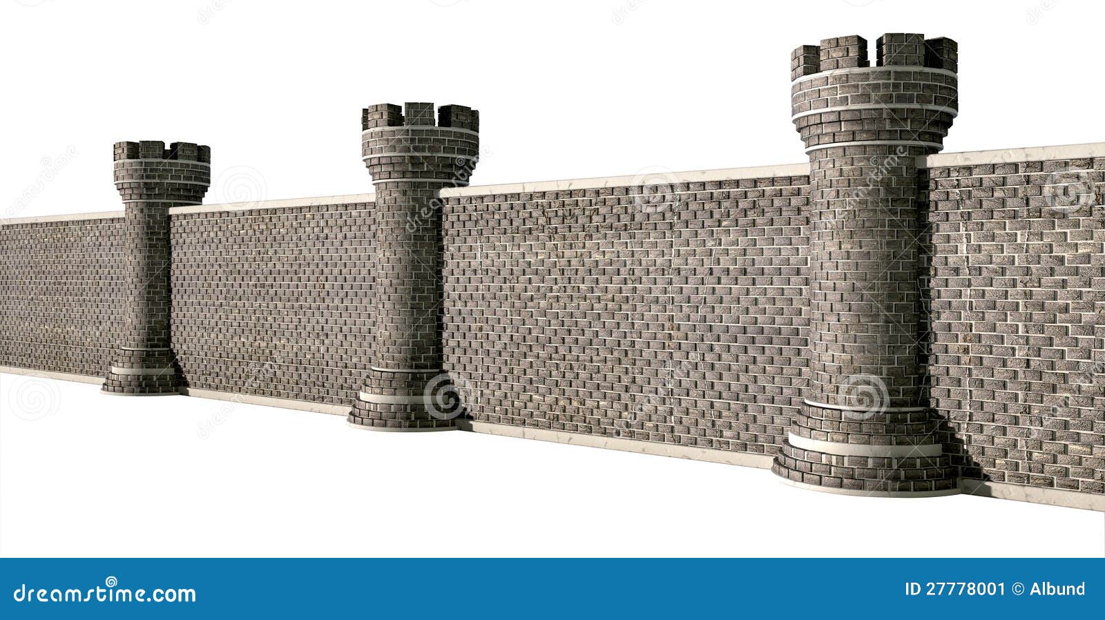 Gothic Castle Wall Perspective Stock Image - Image of mortar, secure ...