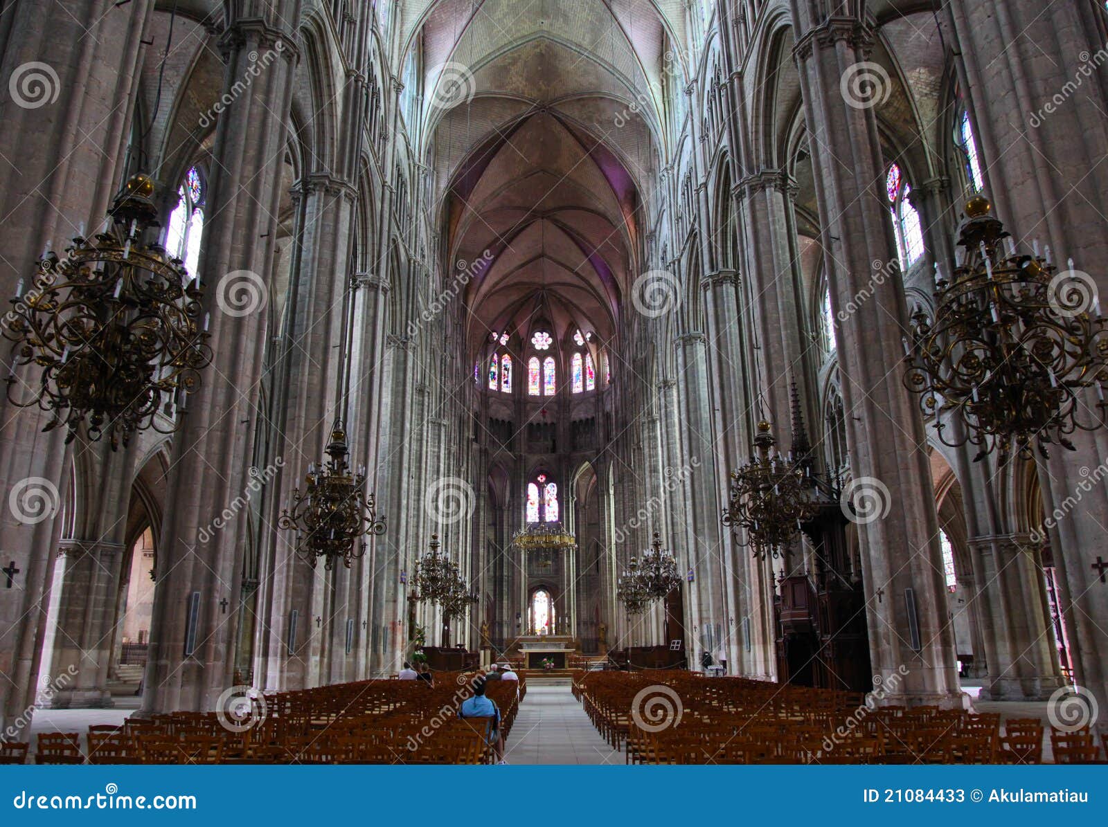 Gothic Cathedral stock image. Image of interior, france - 21084433