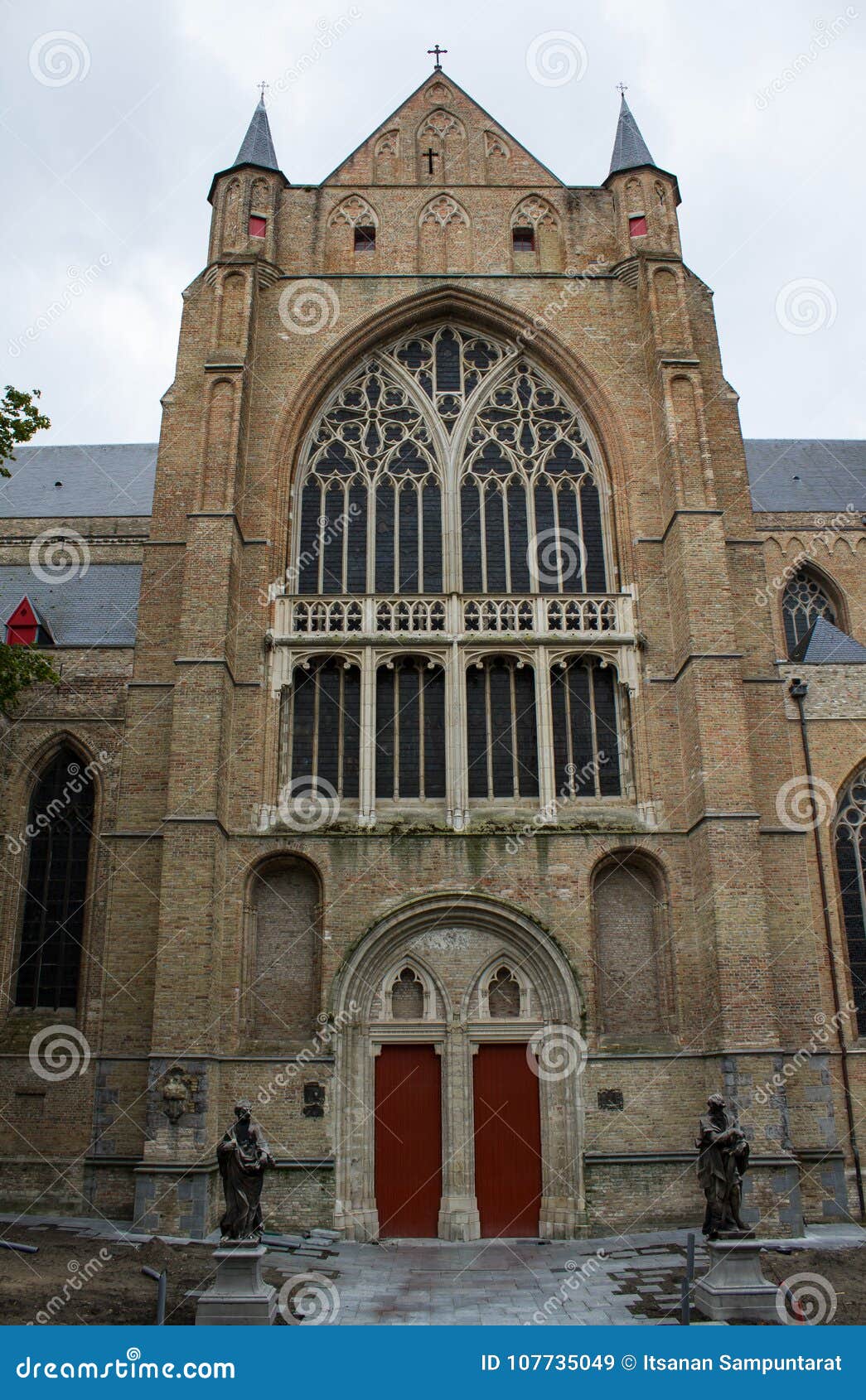 Gothic cathedral, Belgium stock image. Image of home - 107735049
